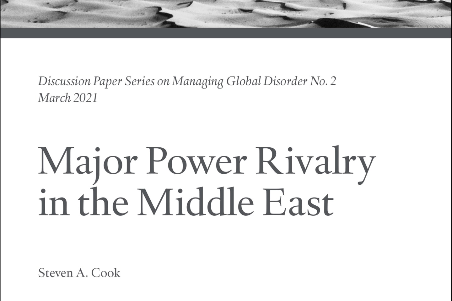 Steven A. Cook | Council on Foreign Relations